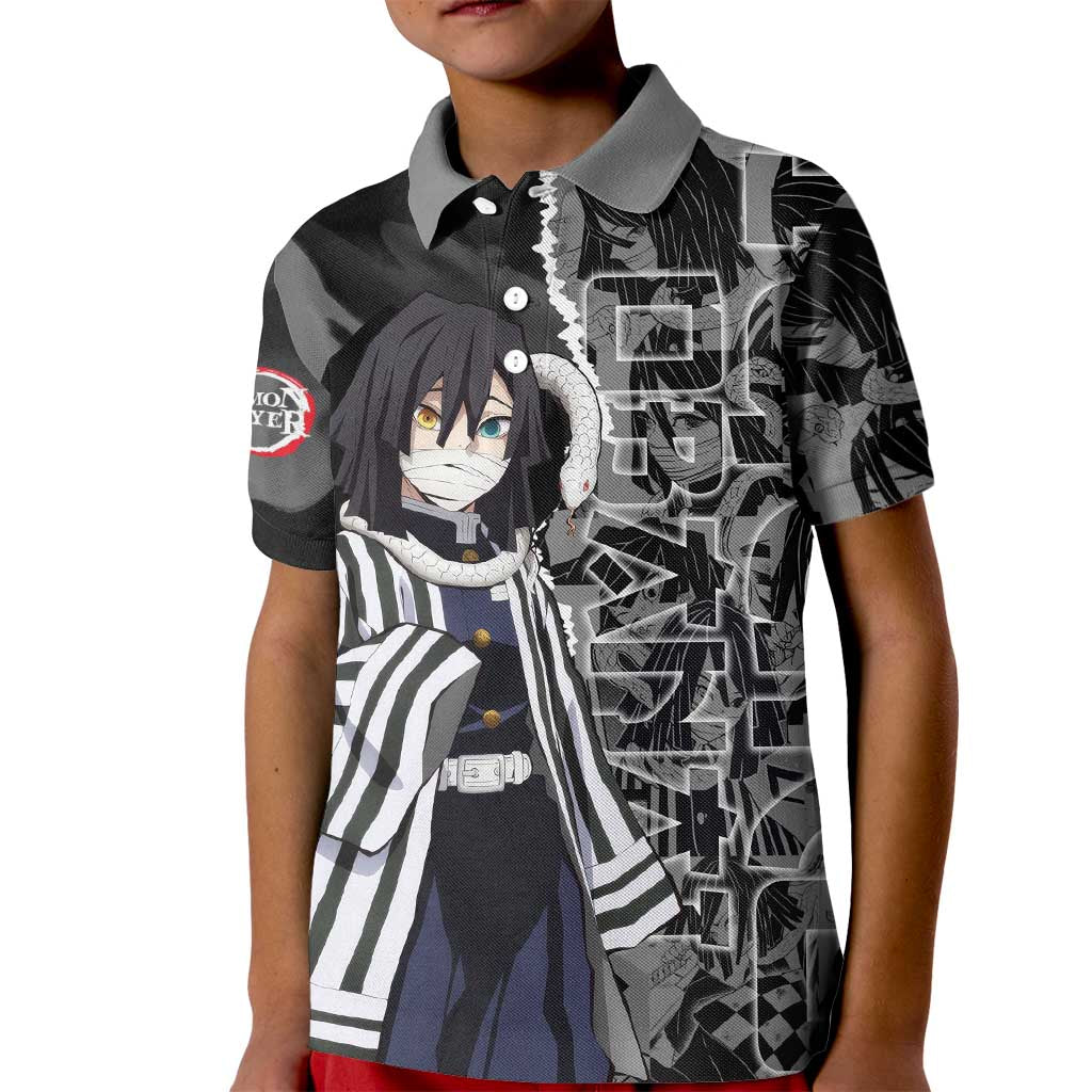Obanai Iguro Demon Slayer Kid Polo Shirt with Serpent Hashira Sword ...