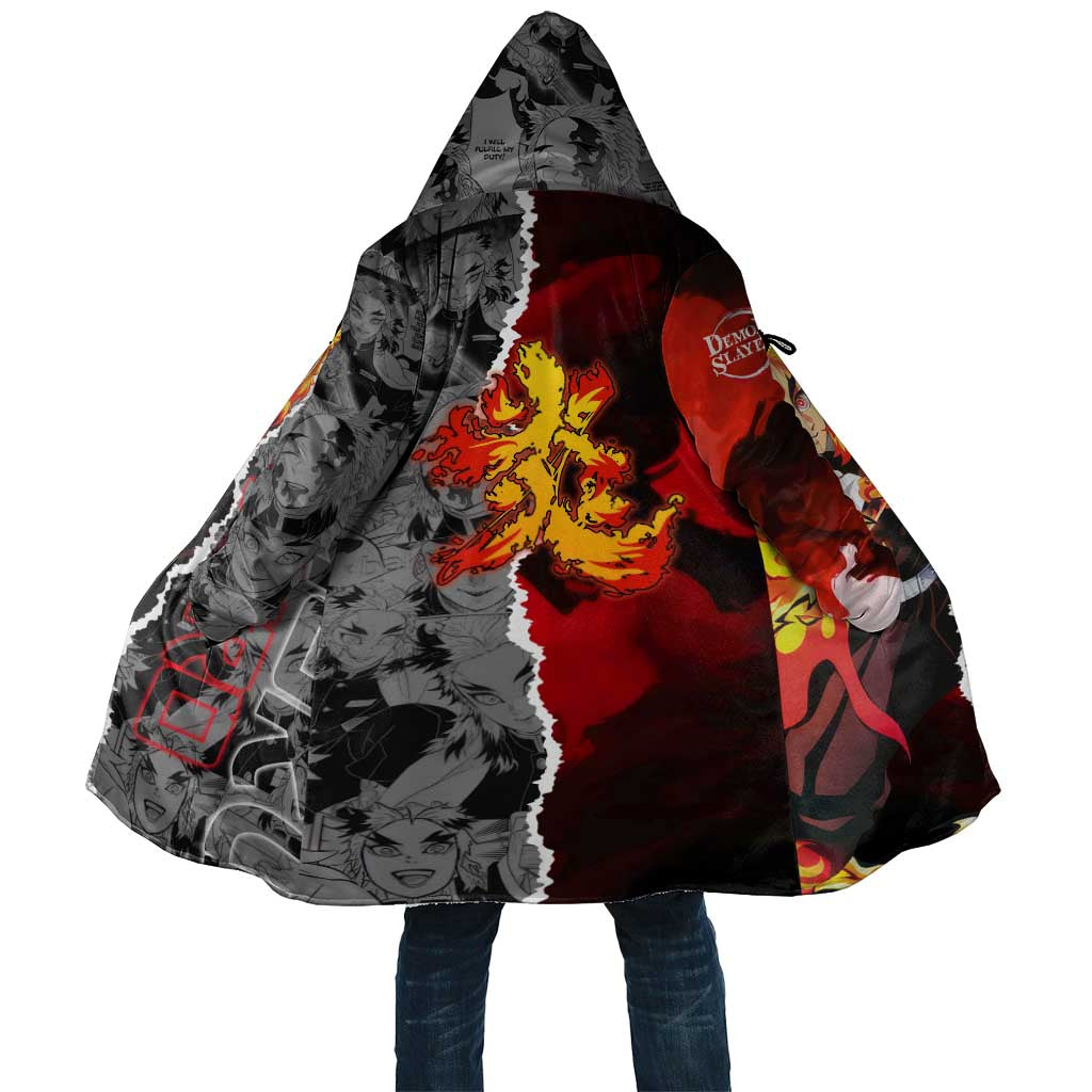 Kyojuro Rengoku Demon Slayer Cloak with Flame Hashira Sword Pose and ...