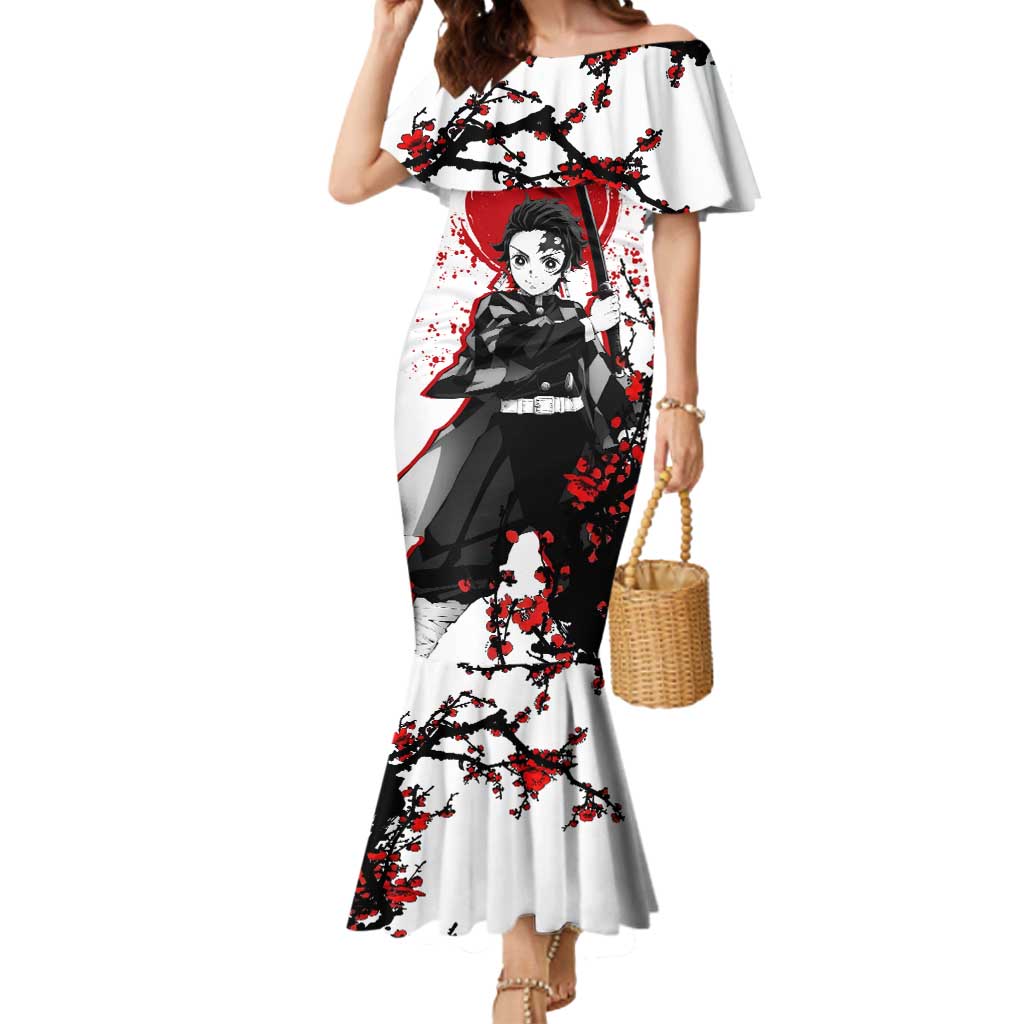 Zenitsu Agatsuma - Demon Slayer Mermaid Dress Anime Text Pattern Style ...