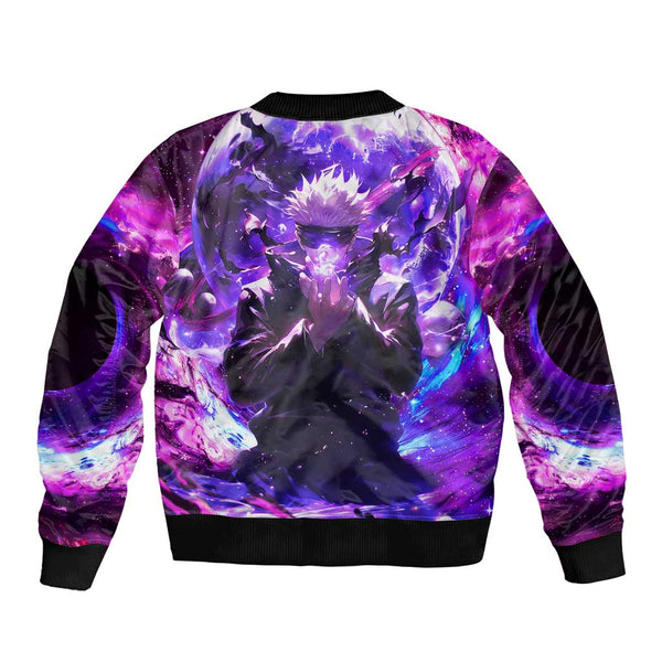 Trippy Gojo Satoru Jujutsu Kaisen Bomber Jacket Anime Style TS04