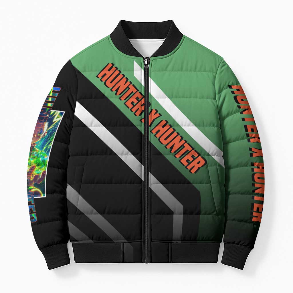 Gon Freecss Hunter x Hunter Bomber Puffer Jacket with Green Outfit and ...