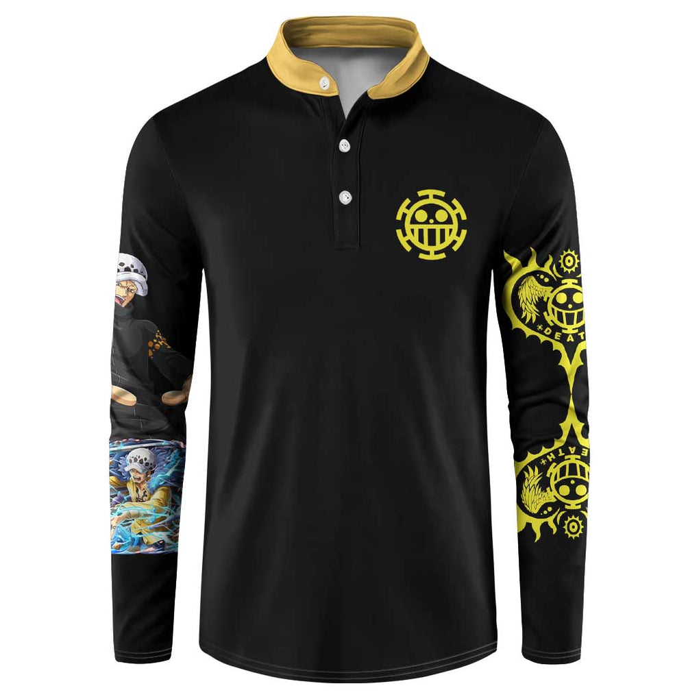 Trafalgar D. Law V4 One Piece Button Sweatshirt Anime Style - Themazicc ...
