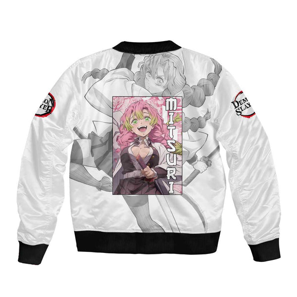 Mitsuri Kanroji - Demon Slayer Sleeve Zip Bomber Jacket Anime Style TS04