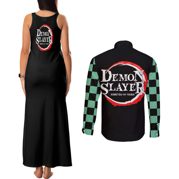 Tanjiro Sumiko Demon Slayer Couples Matching Tank Maxi Dress and Long ...