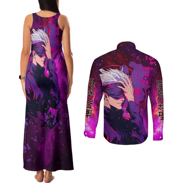 Satoru Gojo - Jujutsu Kaisen Couples Matching Tank Maxi Dress and Long ...