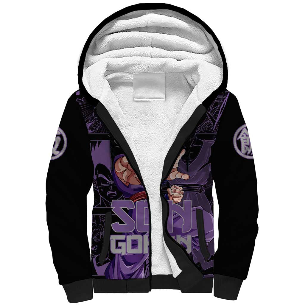 Son Gohan - Dragon Ball Sherpa Hoodie Pattern Anime Mix Manga Style ...