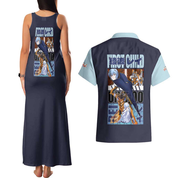 Rei Ayanami x Eva 00 Neon Genesis Evangelion Couples Matching Tank Maxi ...