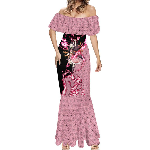 Nezuko Kamado - Demon Slayer Mermaid Dress Anime Style TS04